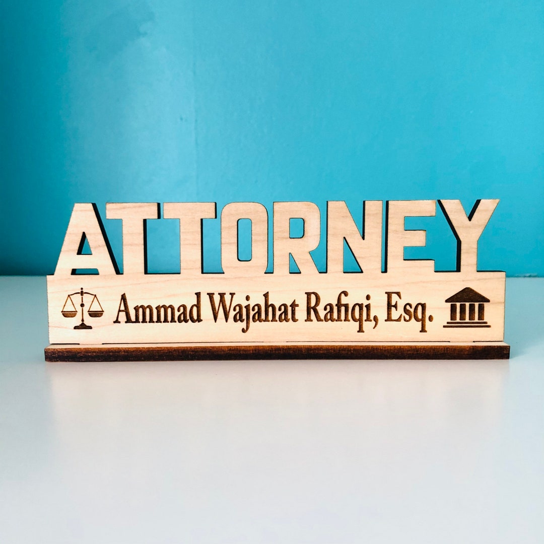 Lawyer Office Decor for Attorney Name Sign Personalized Lawyer Gift for ...