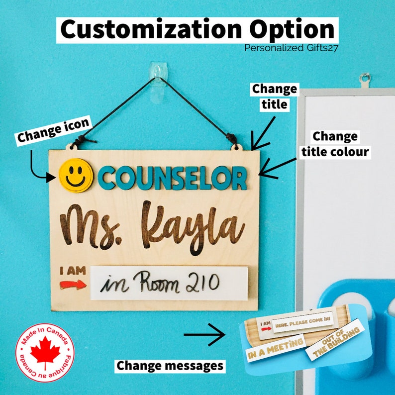 Counselor Office Door Sign Counselor Name Sign Gift for Him School ...