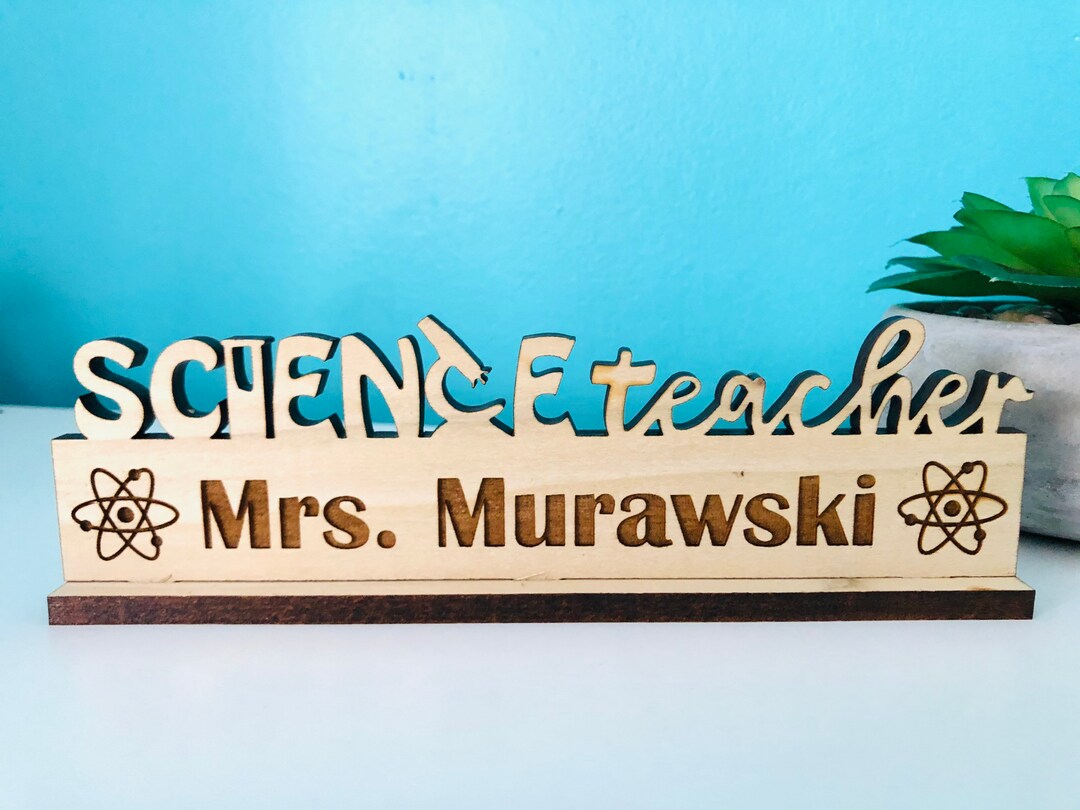Science Teacher Gift for Her Science Teacher Name Sign - Etsy