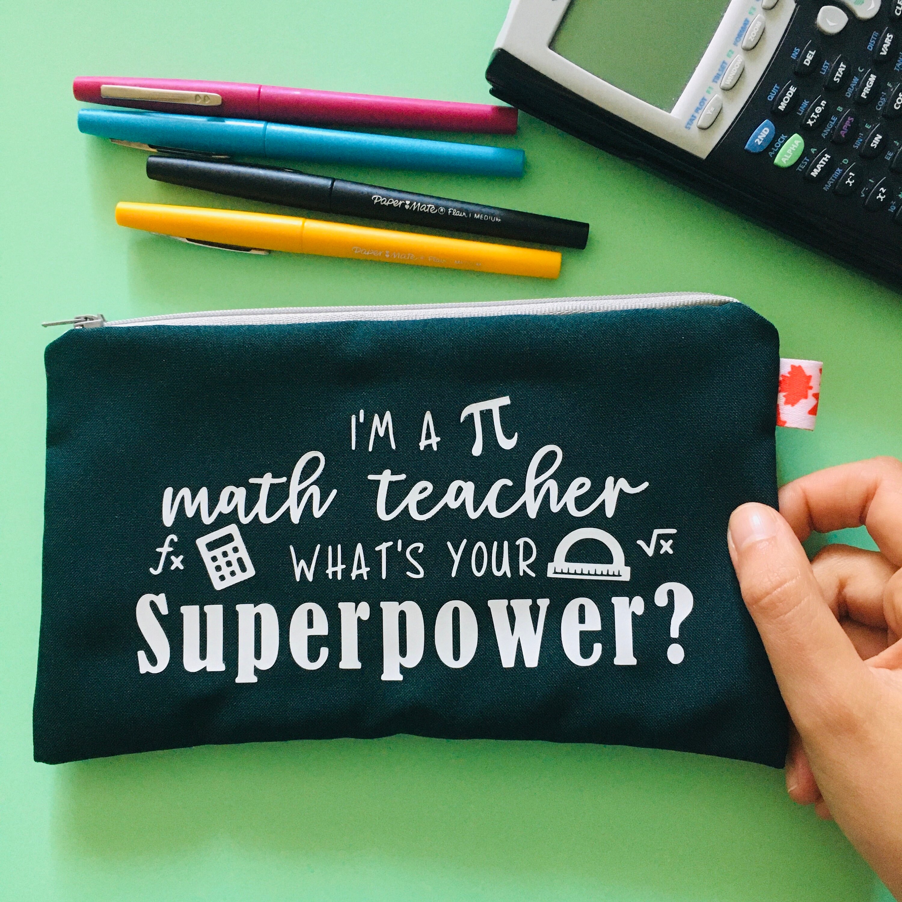 Math Teacher Pouch Gift for Him Math Teacher Bag Gift for Her Future ...