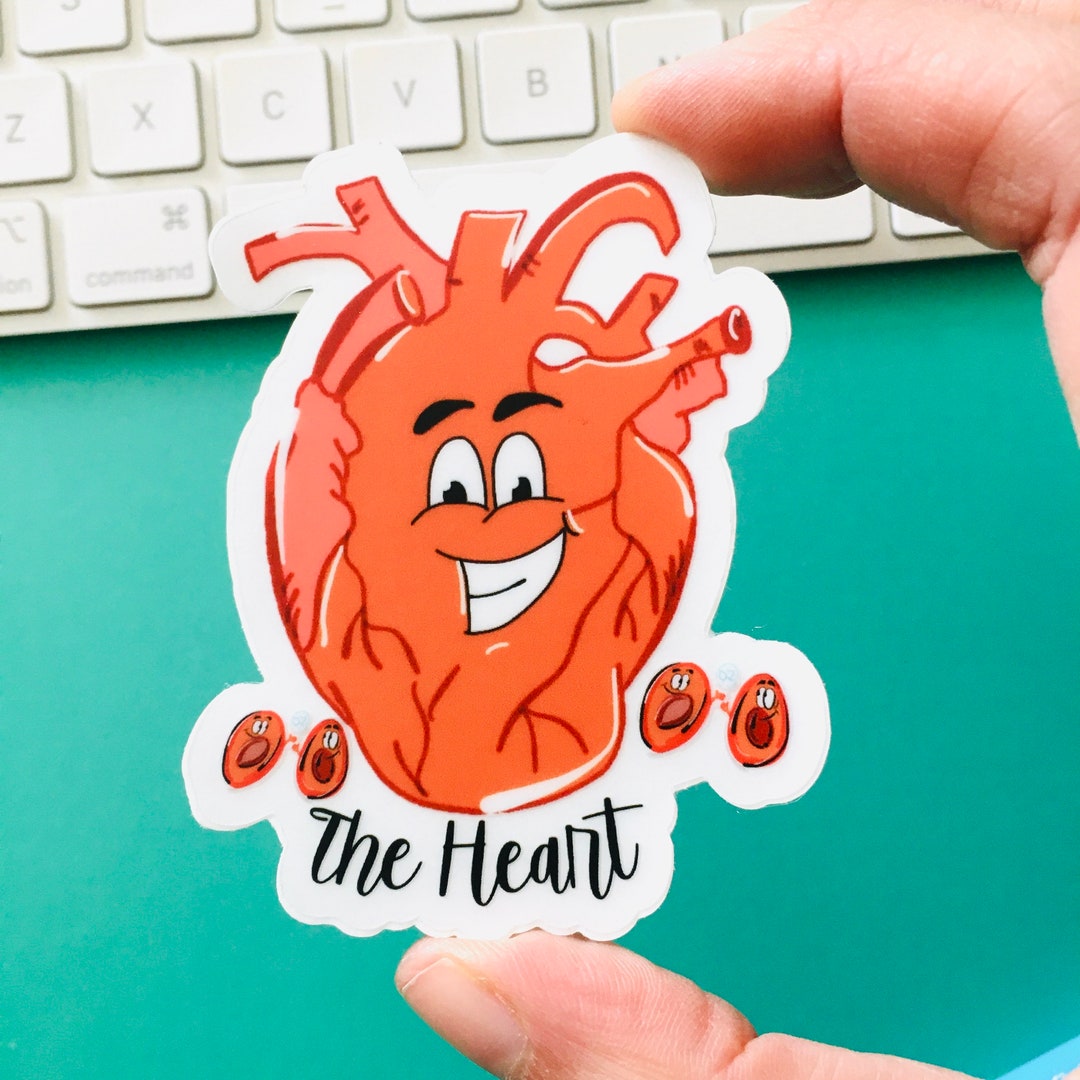 Sticker Heart Cartoon Vinyl Decal Biology Teacher Sticker Biologist ...