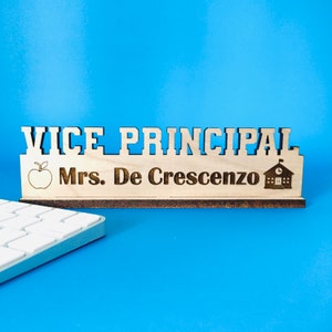 Vice Principal Name Sign Office Decor Vice Principal Desk Sign Gift for ...
