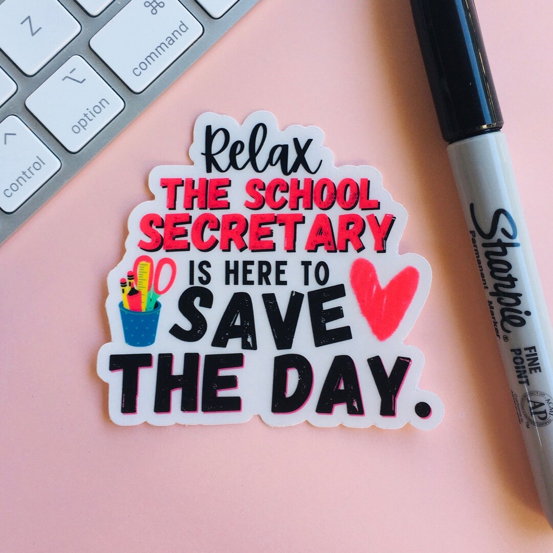 Sticker School Secretary Vinyl Decal School Secretary Gift School Staff ...
