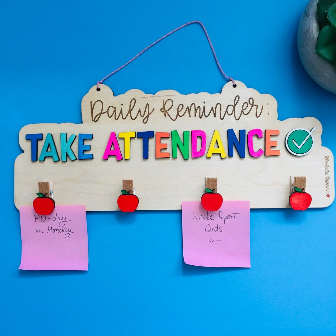 Classroom Pin Board Teacher Gift for Her Attendance Memo Board Funny ...