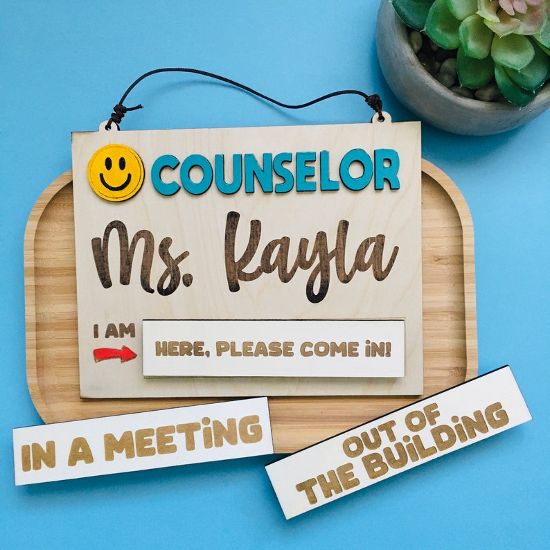Counselor Office Door Sign Counselor Name Sign Gift for Him School ...