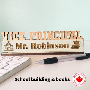 Vice Principal Name Sign Office Decor Vice Principal Desk Sign Gift for ...