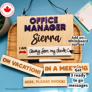 Office Manager Door Sign Office Manager Name Sign Gift for Him Office ...
