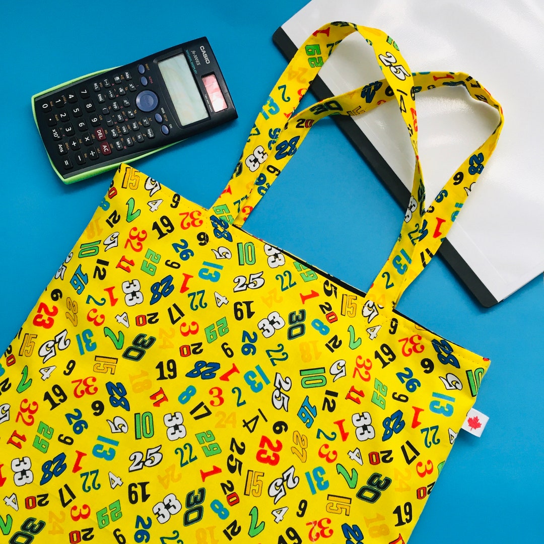 Math Teacher Tote Bag Teacher Number Bag Educational Assistant Bag ...