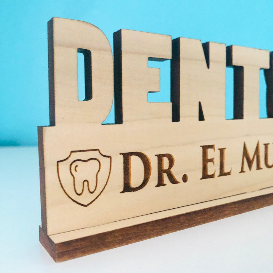 Dentist Wood Sign for Office Dentist Name Sign Gift for Dental Office ...