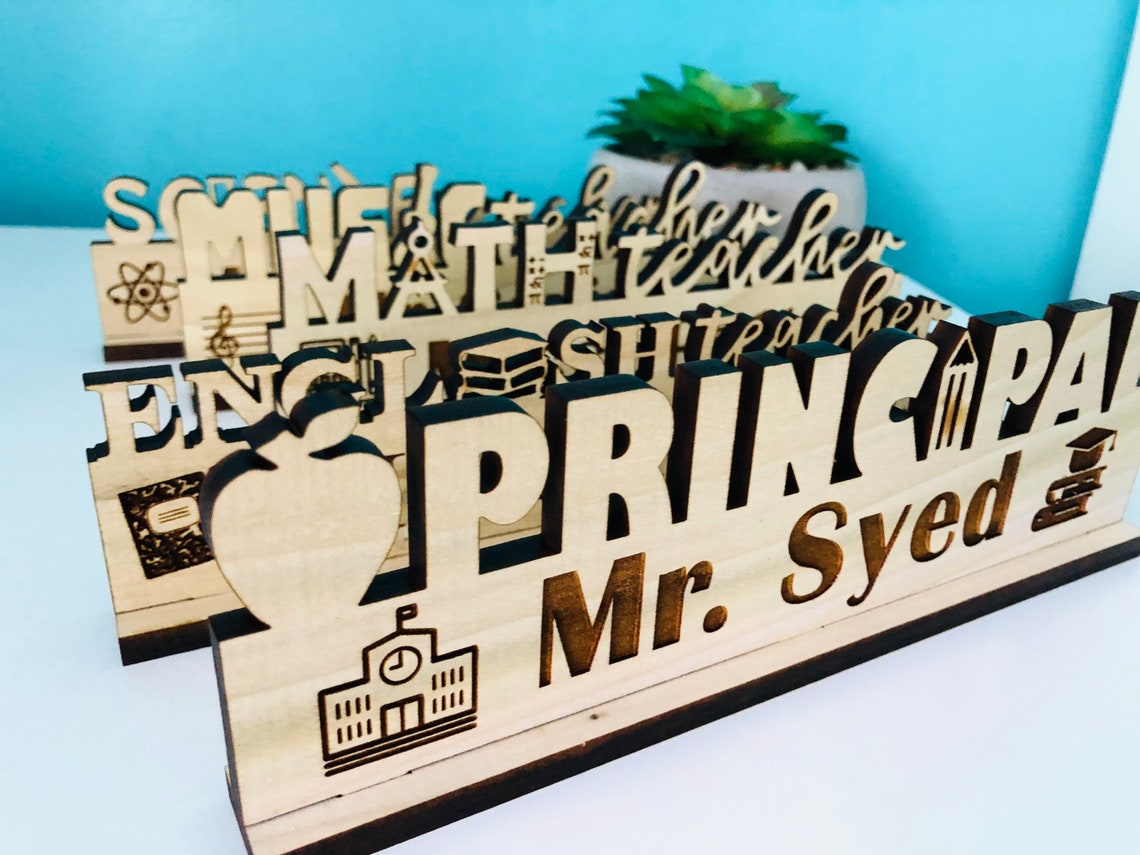 Principal Name Plate for Office Principal Desk Sign Gift for - Etsy