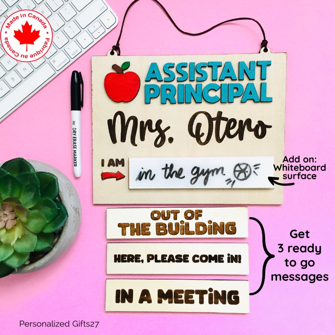 Assistant Principal Office Door Sign School Principal Name Sign Gift ...