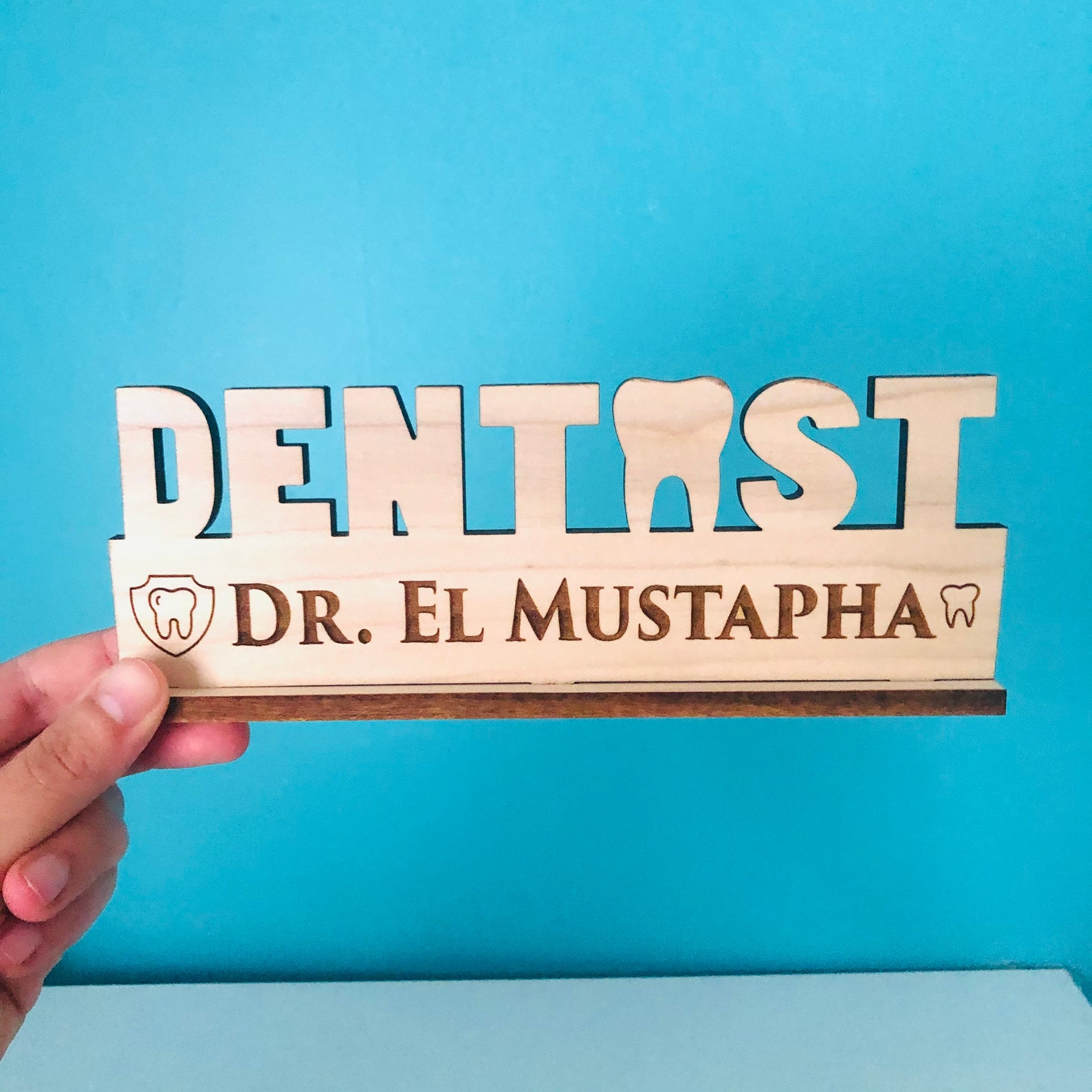 Dentist Wood Sign for Office Dentist Name Sign Gift for Dental Office ...