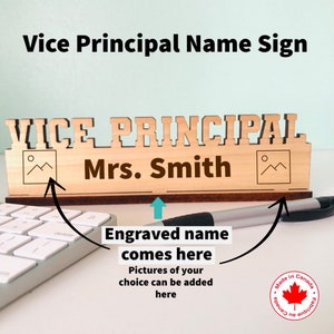 Vice Principal Name Sign Office Decor Vice Principal Desk Sign Gift for ...