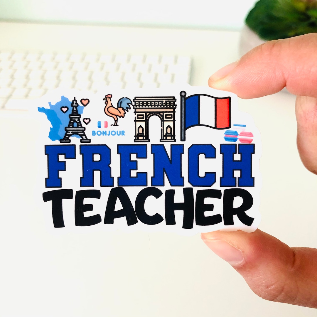 French Teacher Sticker Laptop French Teacher Gift for Her Male - Etsy