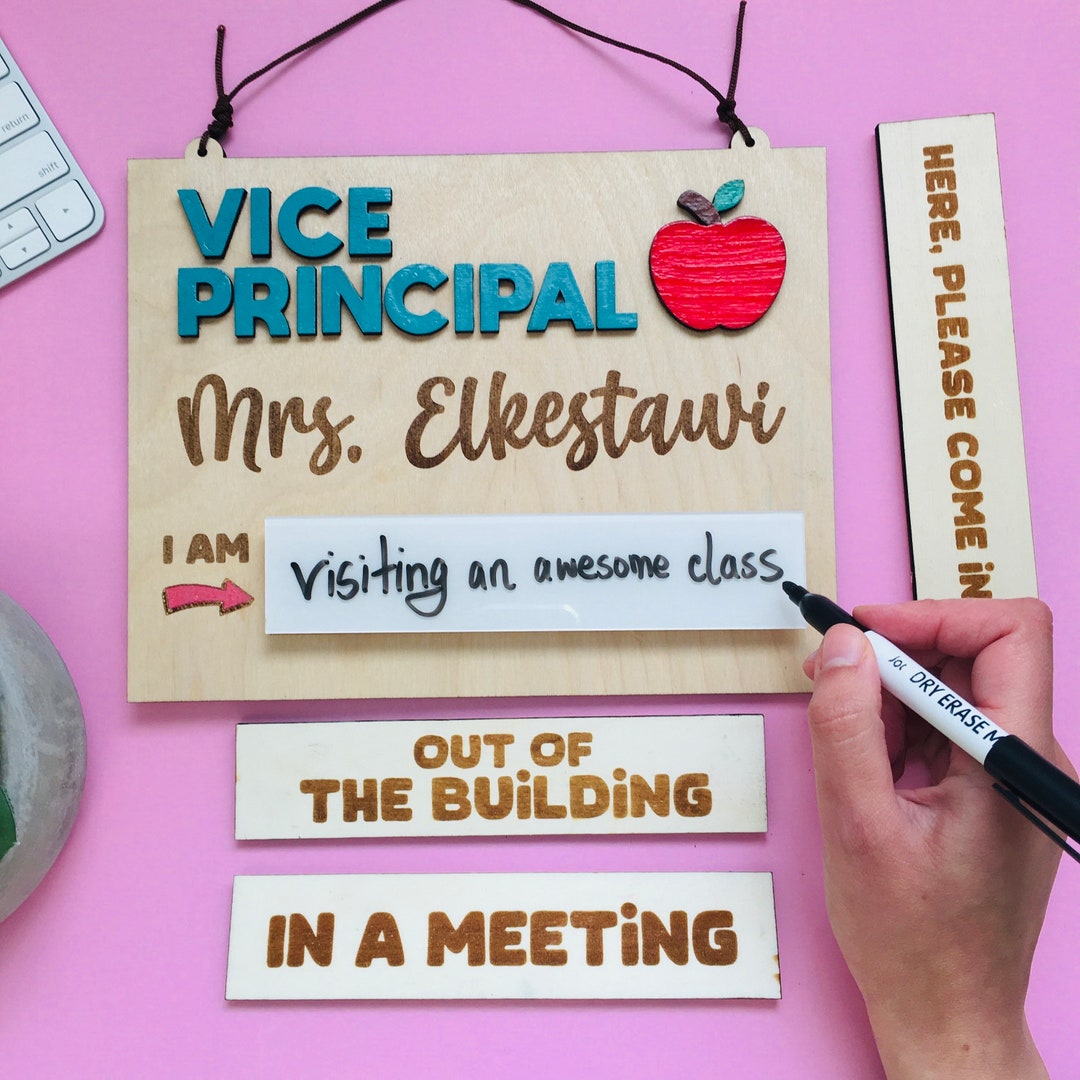 Vice Principal Office Door Sign School Principal Name Sign Gift for Him ...