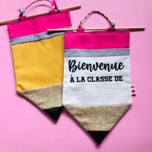 Personalized French Classroom Banner: Bienvenue Pencil Sign - Etsy