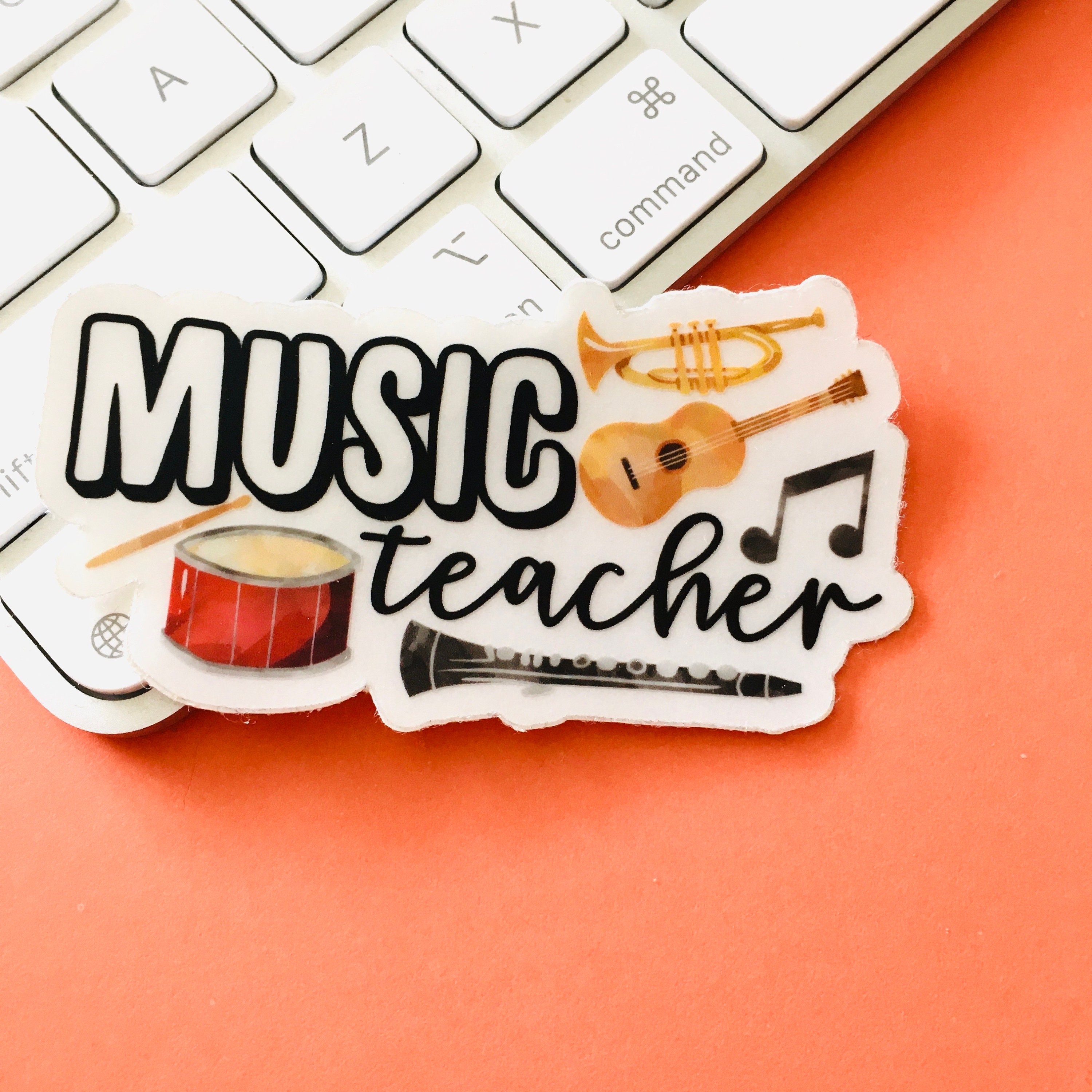 Music Teacher Sticker Music Teacher Vinyl Decal Teacher Gift - Etsy