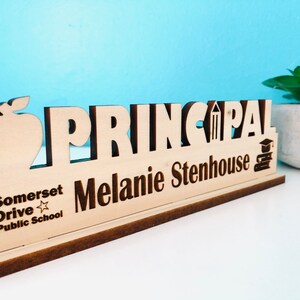 Principal Name Plate for Office Principal Desk Sign Gift for Her ...