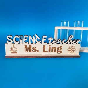 Science Teacher Name Sign Personalized Gift for Her Teacher ...