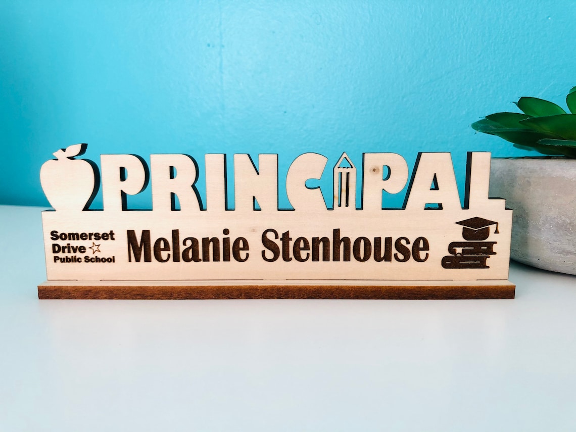 Principal Name Plate for Office Principal Desk Sign Gift for - Etsy