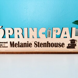 Desk Name Sign School Principal Name Plate Gift for School Principal ...