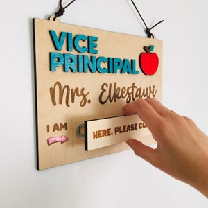 Vice Principal Office Door Sign School Principal Name Sign Gift for Him ...