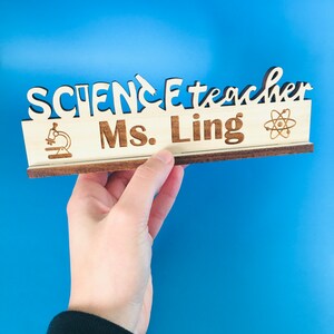 Science Teacher Gift for Her Science Teacher Name Sign Personalized ...