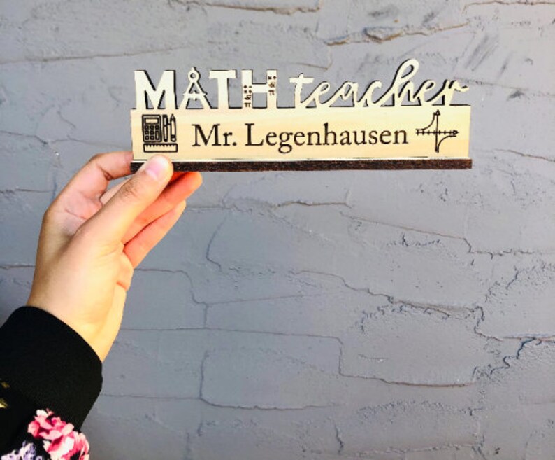 Math Teacher Desk Plaque for Classroom Decor for Math Teacher - Etsy