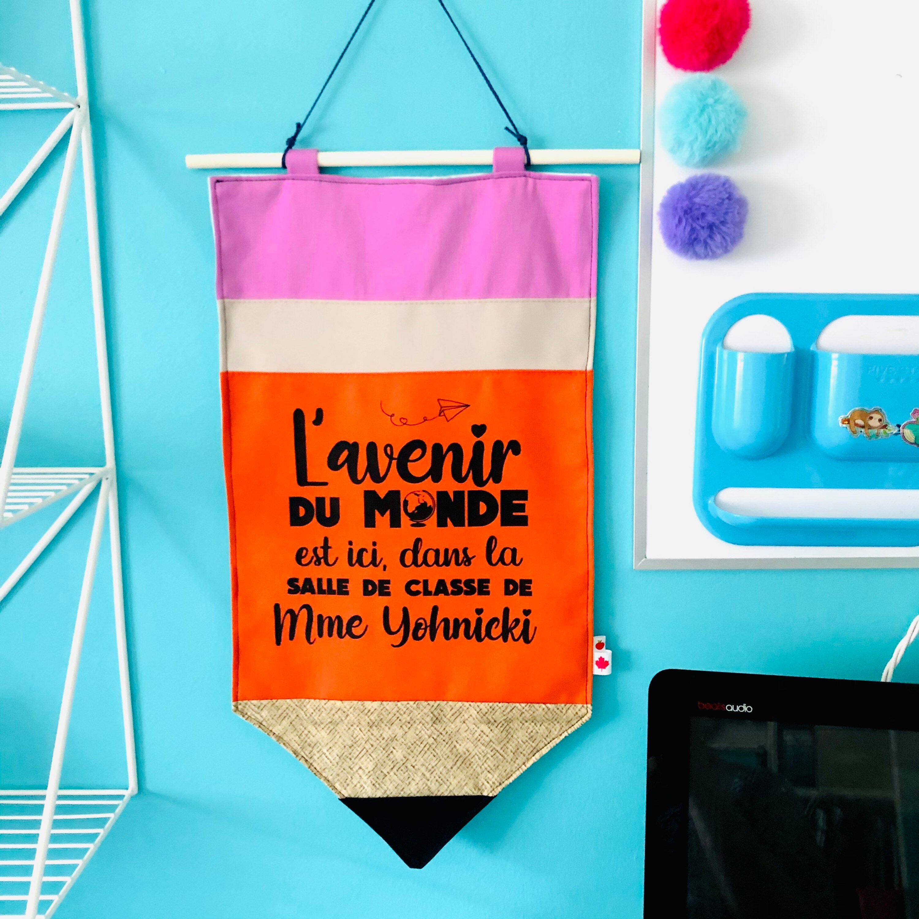 Personalized French Teacher Gift: Fabric Classroom Banner - Etsy
