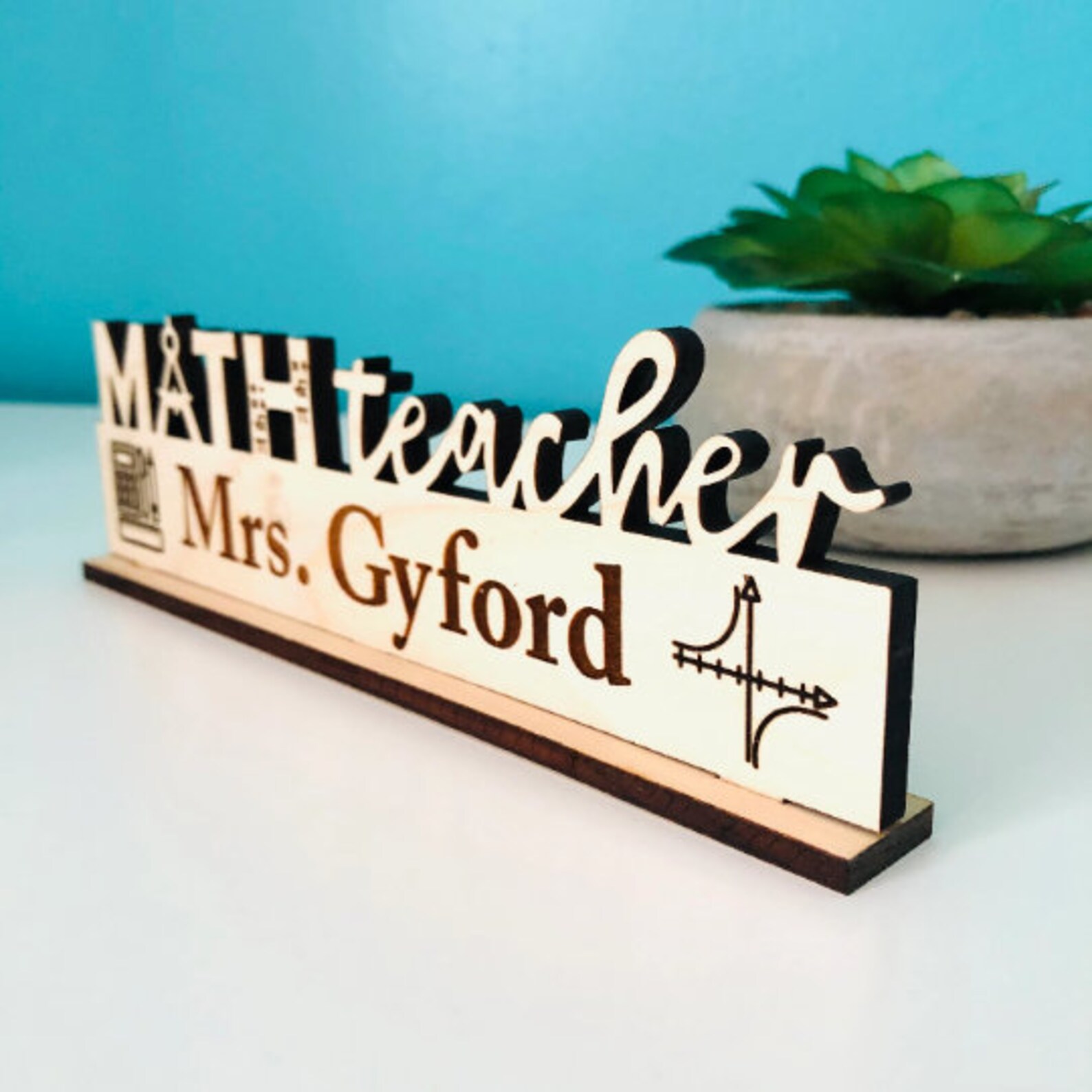 Math Teacher Desk Plaque for Classroom Decor for Math Teacher - Etsy