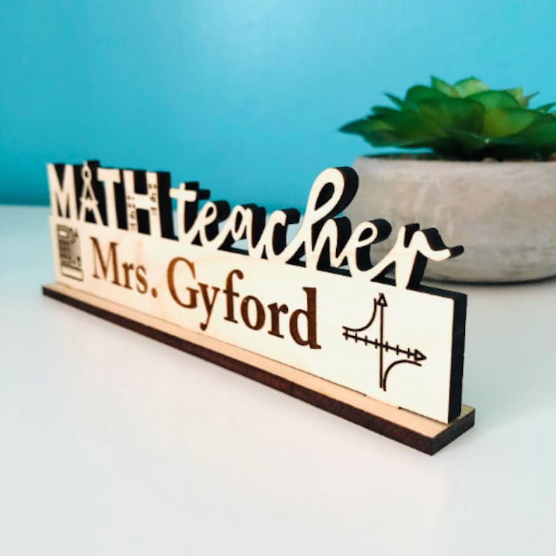 Math Teacher Desk Plaque for Classroom Decor for Math Teacher - Etsy