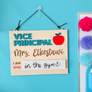Vice Principal Office Door Sign School Principal Name Sign Gift for Him ...