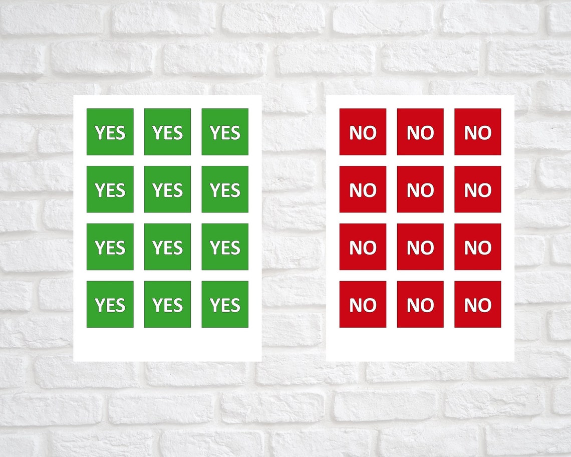 Printable Activity Yes/no Cards Pecs Communication Board - Etsy Canada