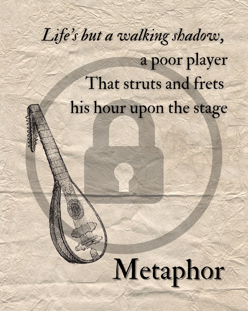 Macbeth Figurative Language Posters: High School English Decor (digital ...