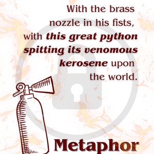 Fahrenheit 451 Figures of Speech Example Posters Figurative - Etsy