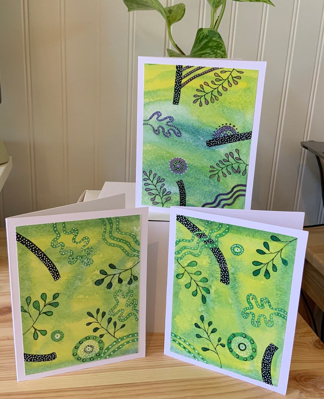 Hand Painted Watercolor Print Cards Set of 3 - Etsy