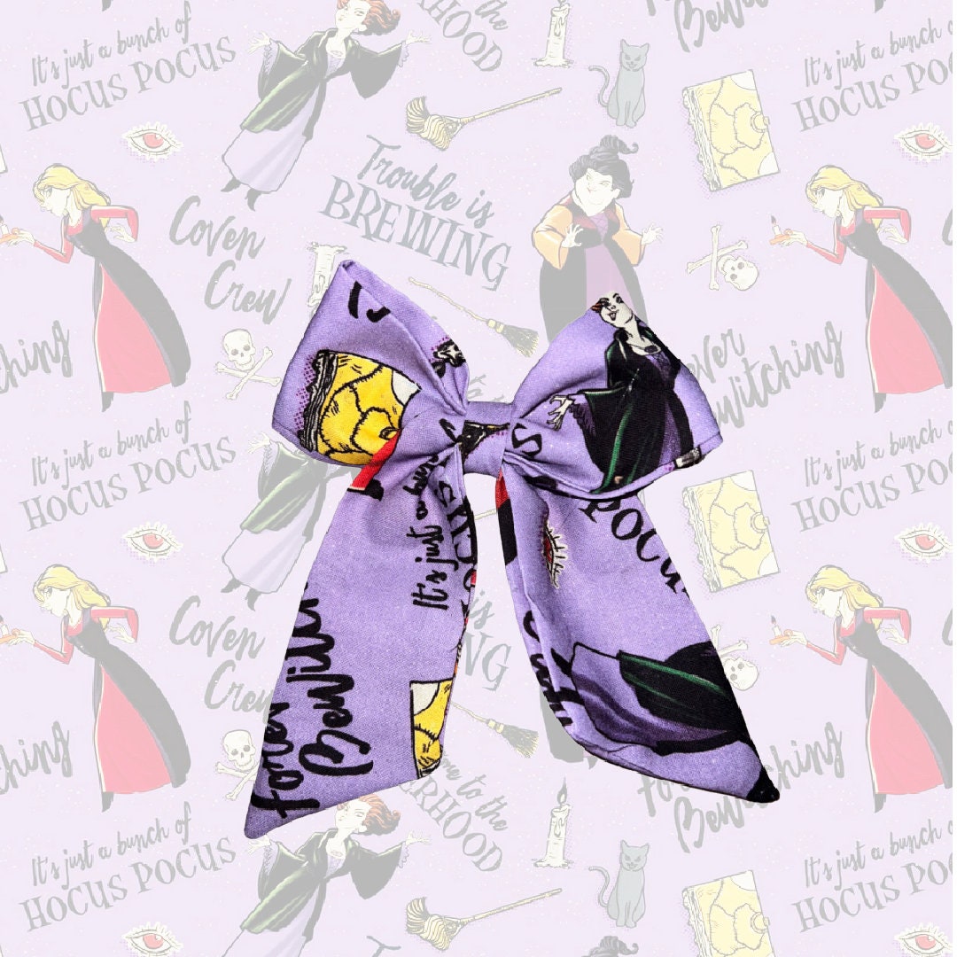 Inspired Hocus Pocus Hair Bow Disney Halloween Hair Bow - Etsy
