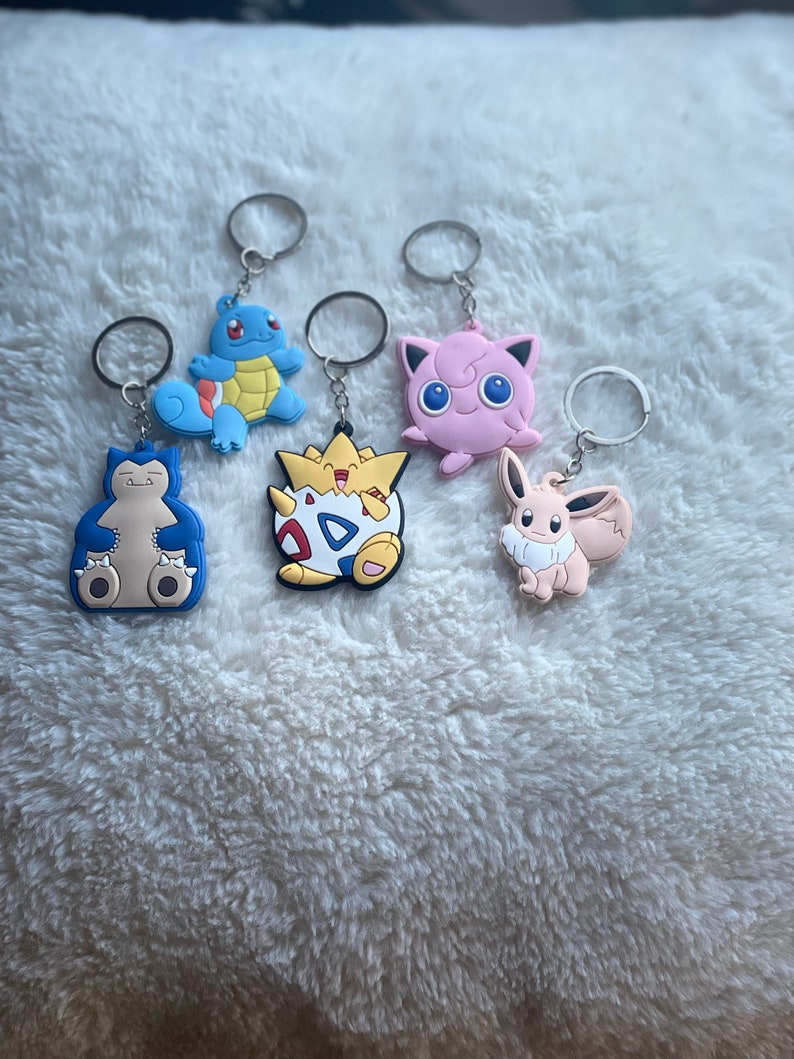 Kawaii New Keychains Pokemon Snorlax. Squirtel Togepi - Etsy
