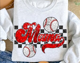 Sequin Baseball Mama Png, Sparkly Baseball Mama Png, Sequin Baseball Png, Glitter Baseball Png ...