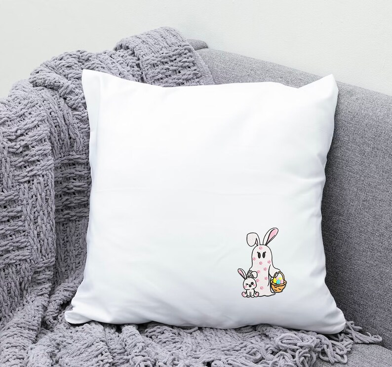 Bunny Ghost Embroidery, Easter Ghost EMB, Spooky Easter PES, Easter Egg ...