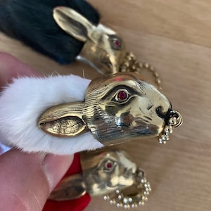 Red Eyed Lucky Rabbit Foot Keychain - Etsy