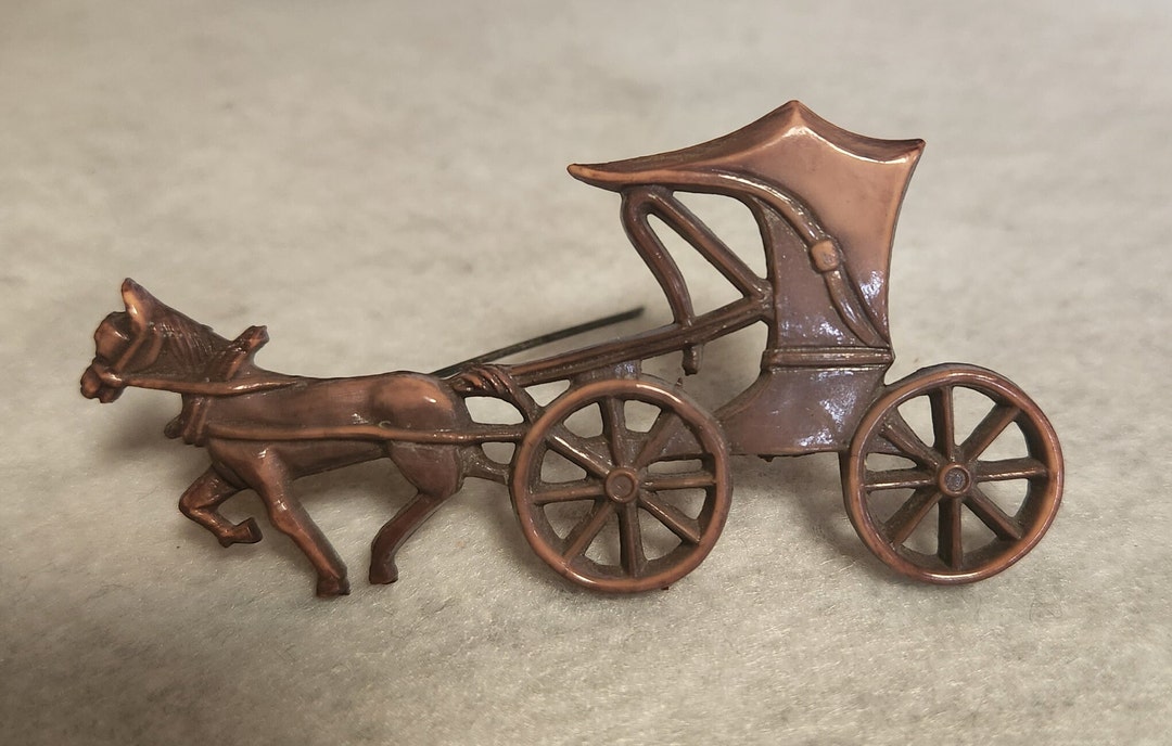 1 Antique Horse and Buggy Pin - Etsy