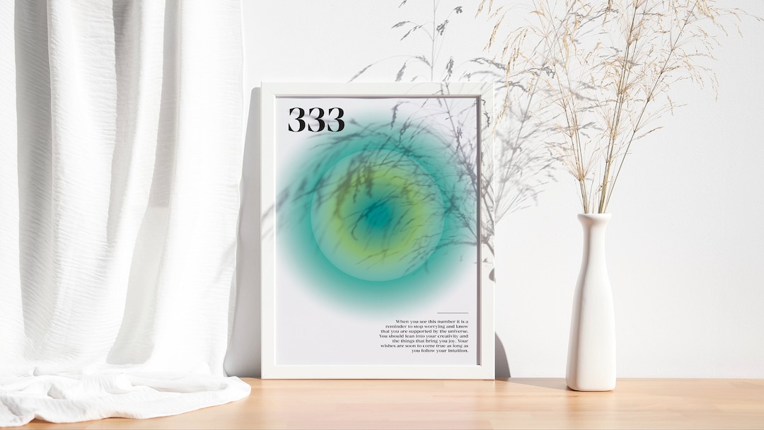 Angel Number 333 | Digital Download, Minimalist Printable Spiritual ...