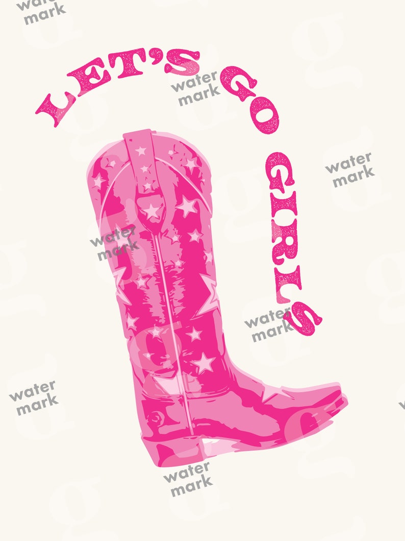 Let's Go Girls Set of 3 Prints, Digital Download Wall Art, Western ...