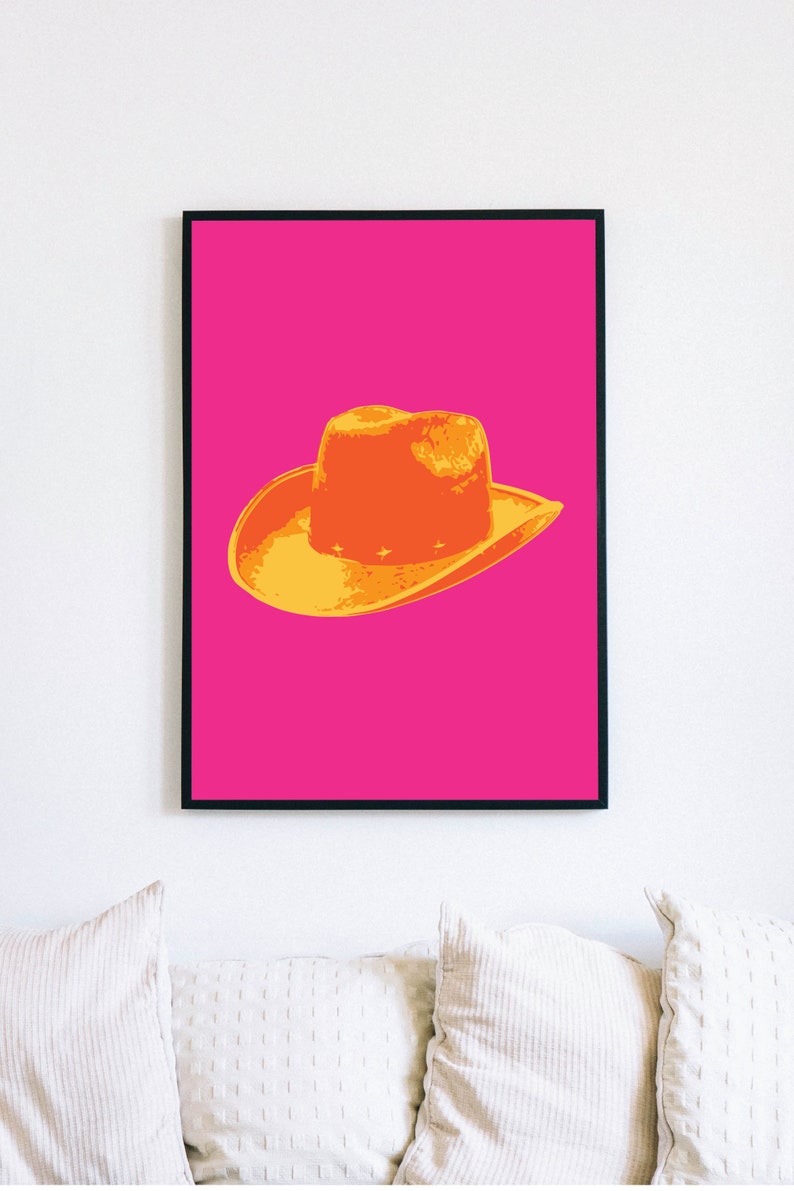 Neon Cowboy | Pop Art Western Wall Art, DIGITAL DOWNLOAD, Poster Set of ...