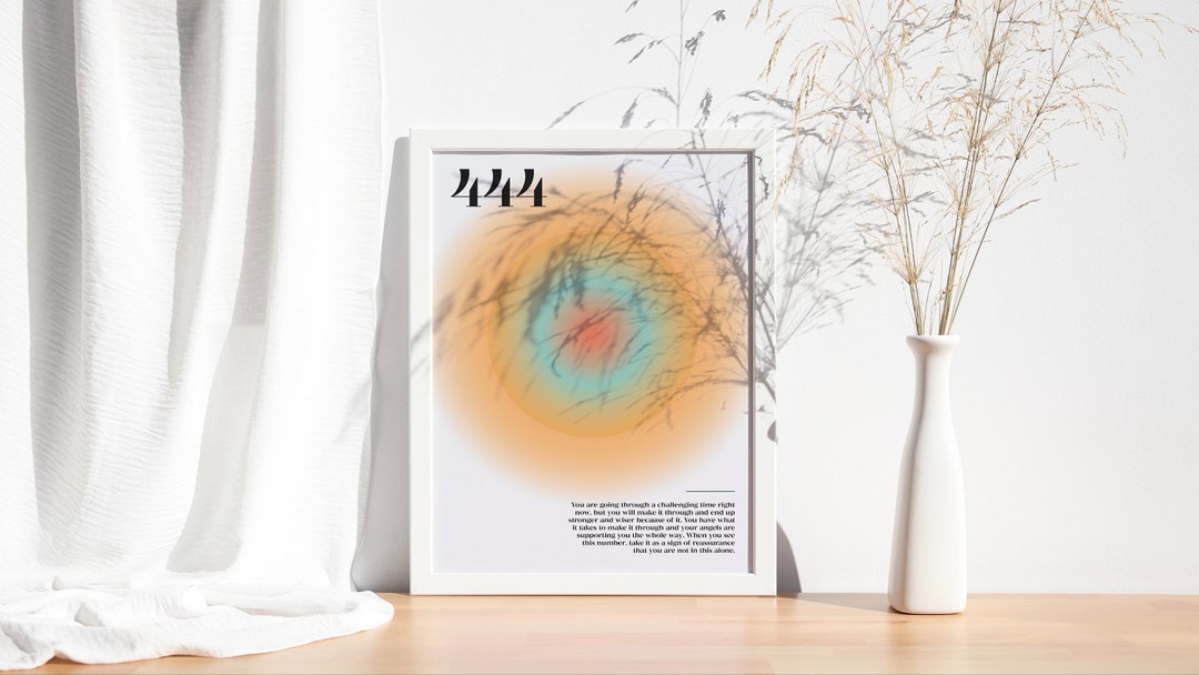 Angel Number 444 | Digital Download, Minimalist Printable Spiritual ...
