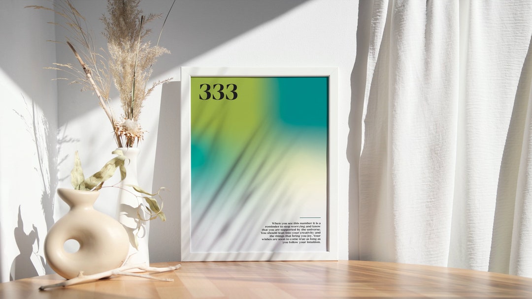Angel Number 333 | Digital Download, Minimalist Printable Spiritual ...