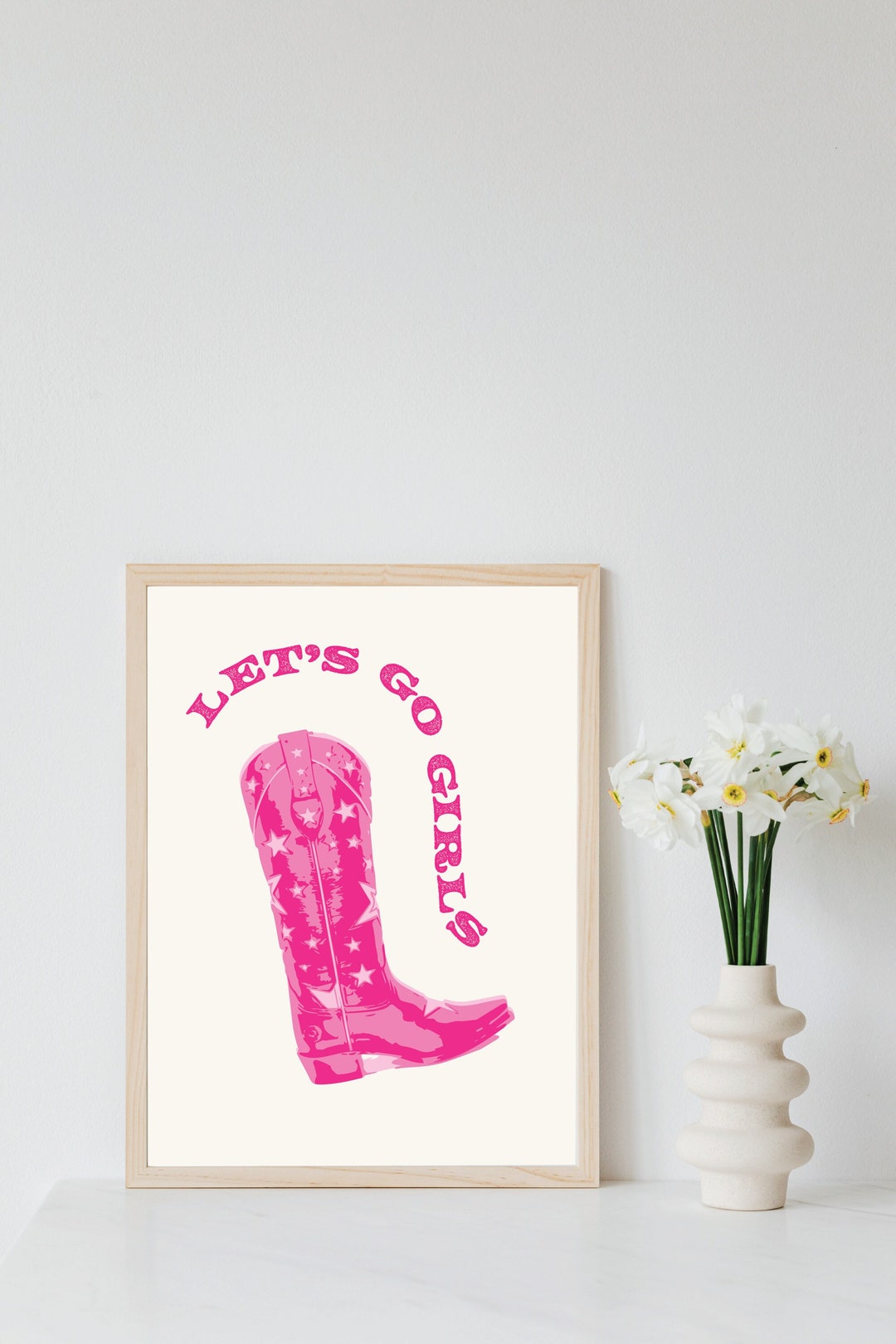 Let's Go Girls Set of 3 Prints, Digital Download Wall Art, Western ...