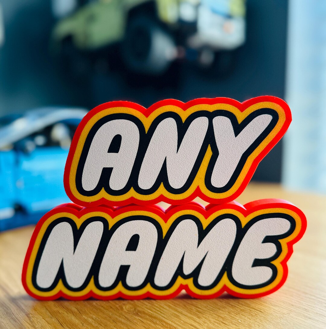 Personalised Sign Lego Sign Desk Sign Name Plate 3D Printed FREE UK ...