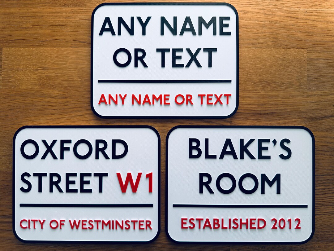 Personalised 3D Printed Door Sign | Custom Name & Text Plaque | Modern ...